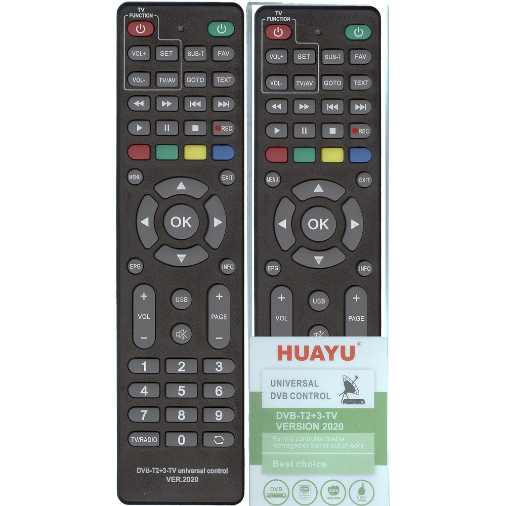 Пульт Huayu для приставок DVB-T2+TV +3 HRM1679 купить на OZON по низкой ...