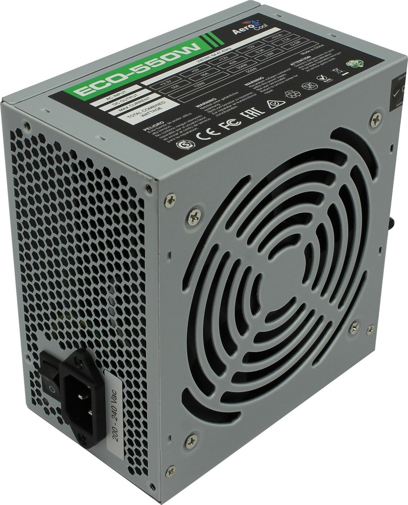 Aerocool Блок питания компьютера ECO-550W, 550 Вт (ECO-550W) - купить с ...