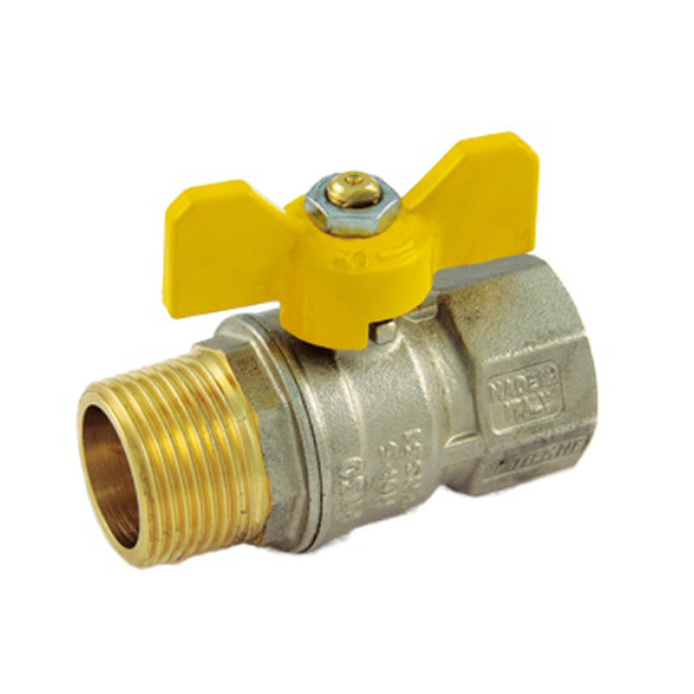 Кран шаровой газовый 1/2 ВР(г) х 1/2 НР(ш) бабочка купить по низкой ...