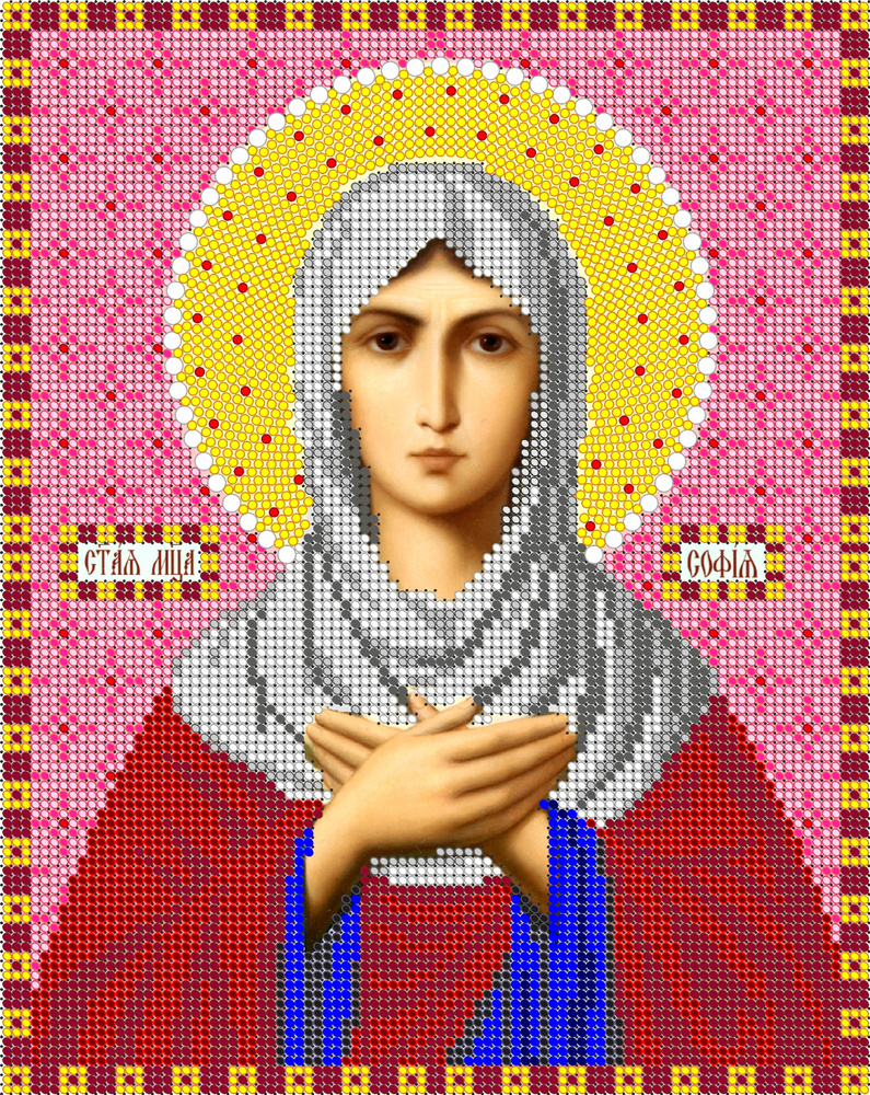 Набор для вышивания "Светлица" чешский бисер, икона "Святая София ...