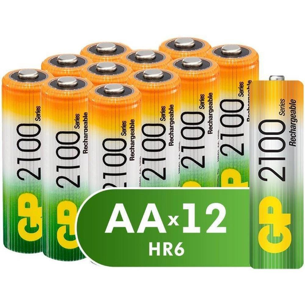 GP Аккумуляторная батарейка, 2100 мАч, 12 шт - купить с доставкой по ...