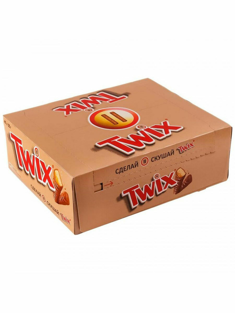 Шоколадный батончик Twix, 40 штук по 55 г. купить на OZON по низкой цене (1096399680)