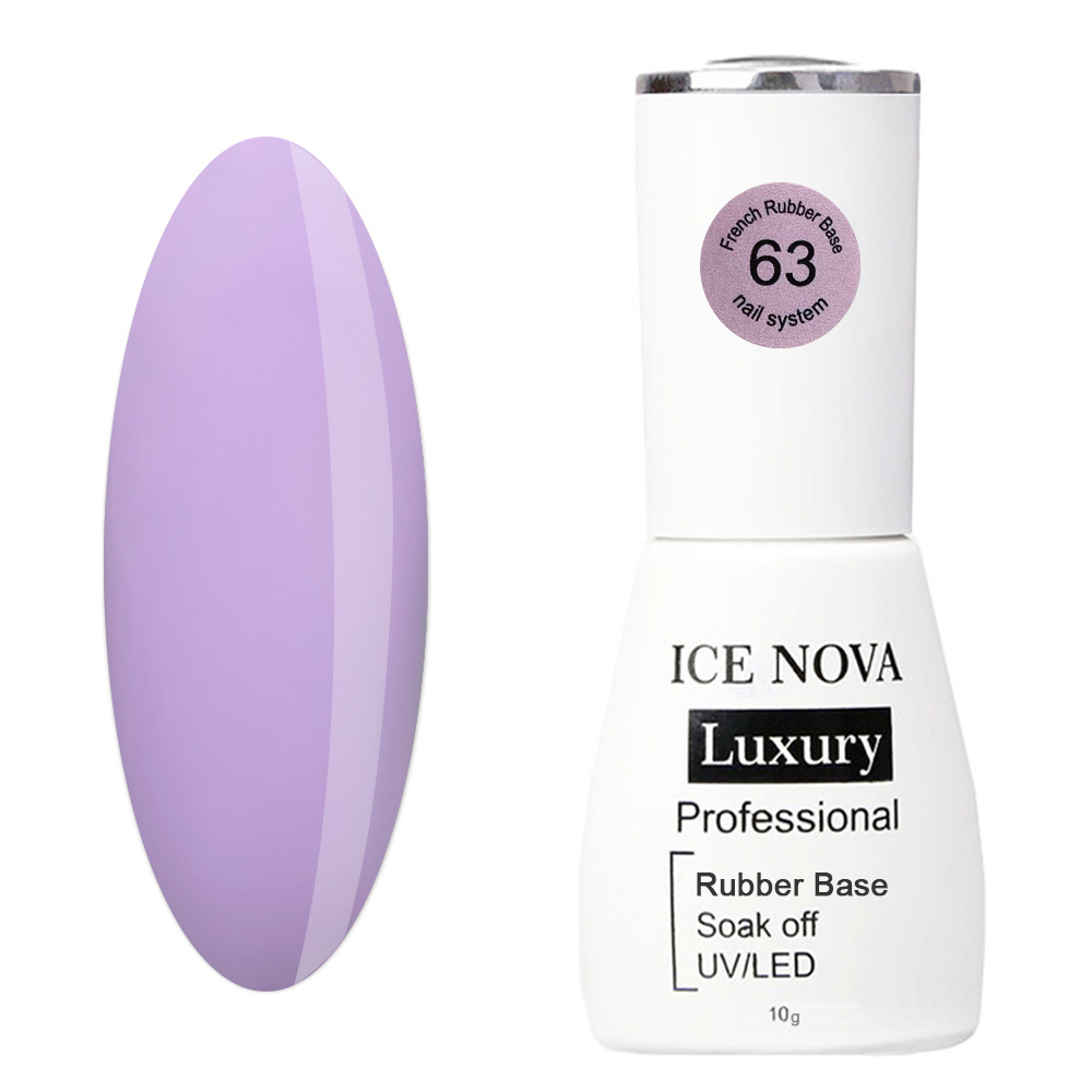 ICE NOVA LUXURY 63 Цветная каучуковая база 10мл - купить с доставкой по выгодным ценам в ...