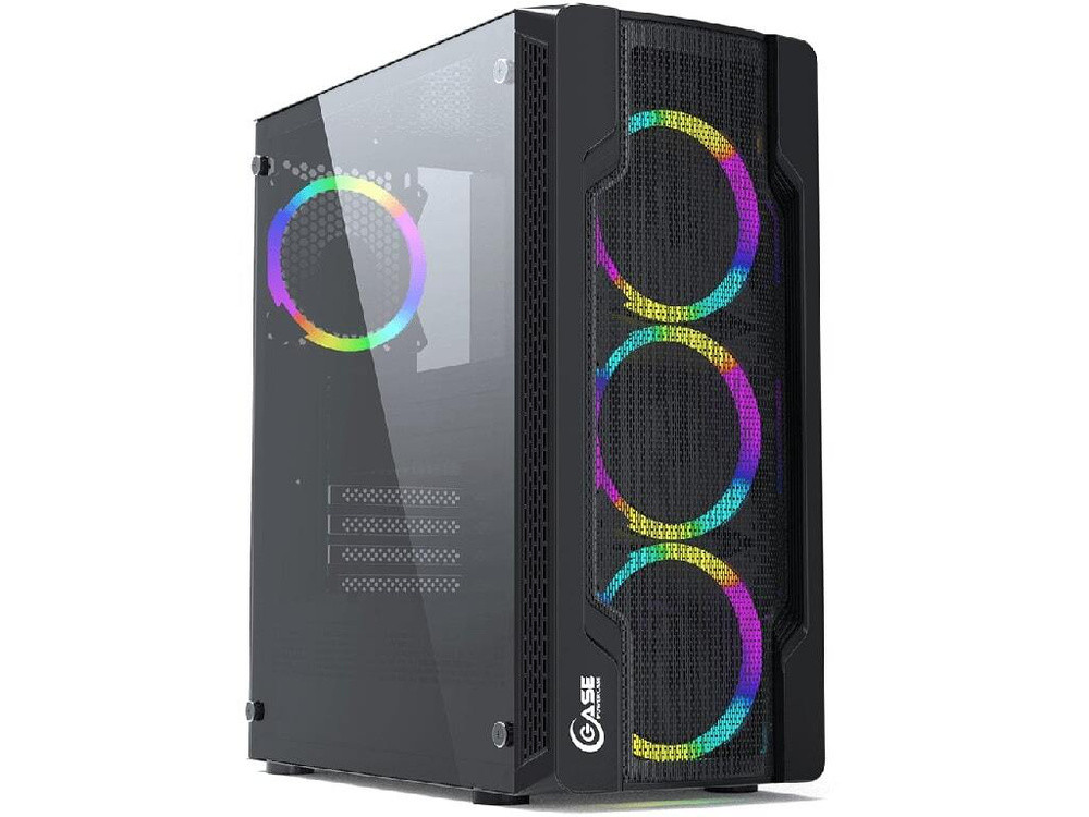 Компьютерный корпус Powercase Mistral X4 Mesh Led Tempered Glass Black