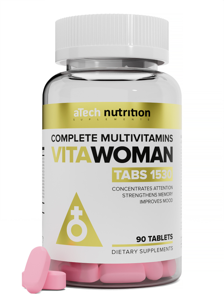 Витаминный комплекс для женщин Vita Woman aTech nutrition, 90 таблеток ...