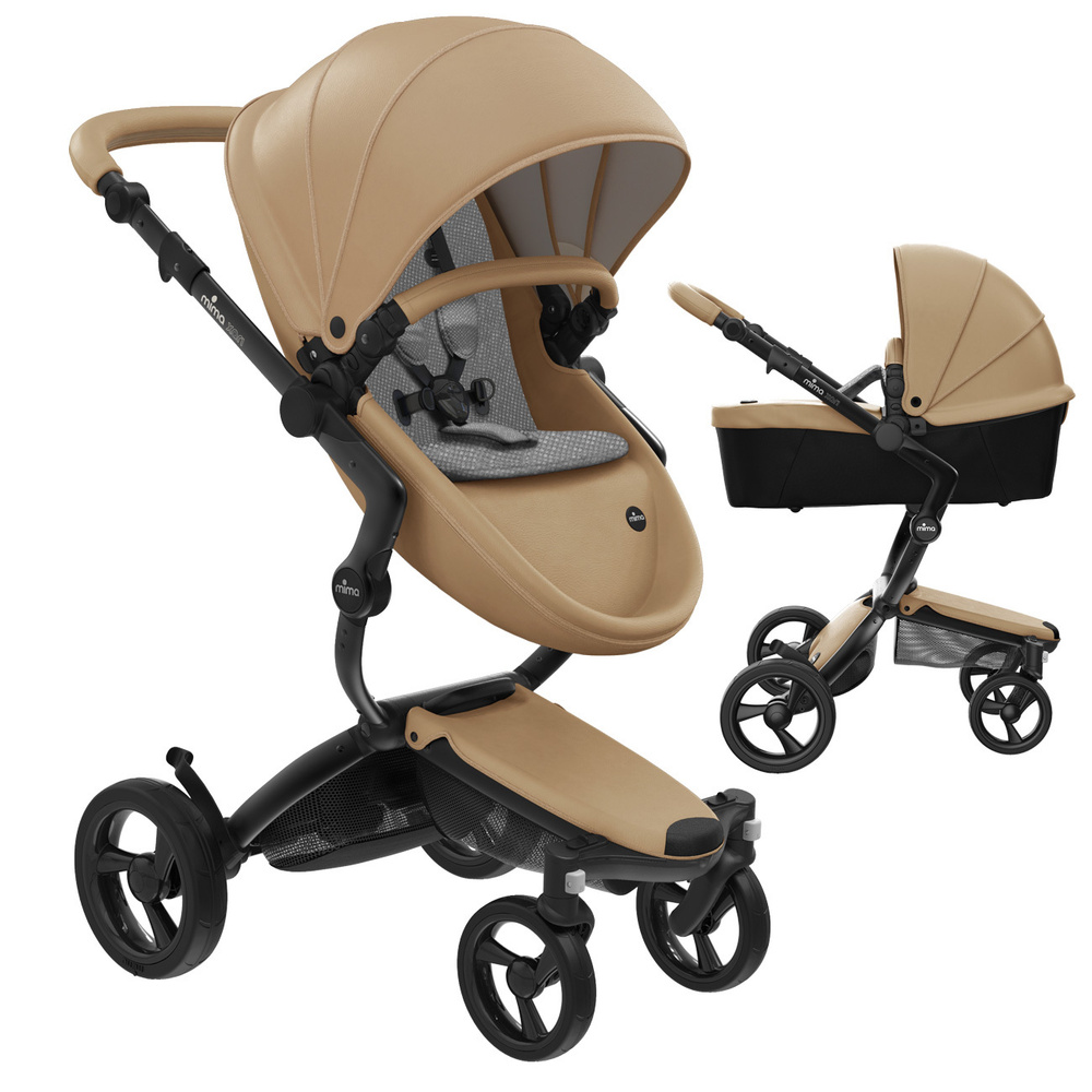 Детская коляска трансформер Mima Xari 2в1 Latte/London Grey на шасси ...