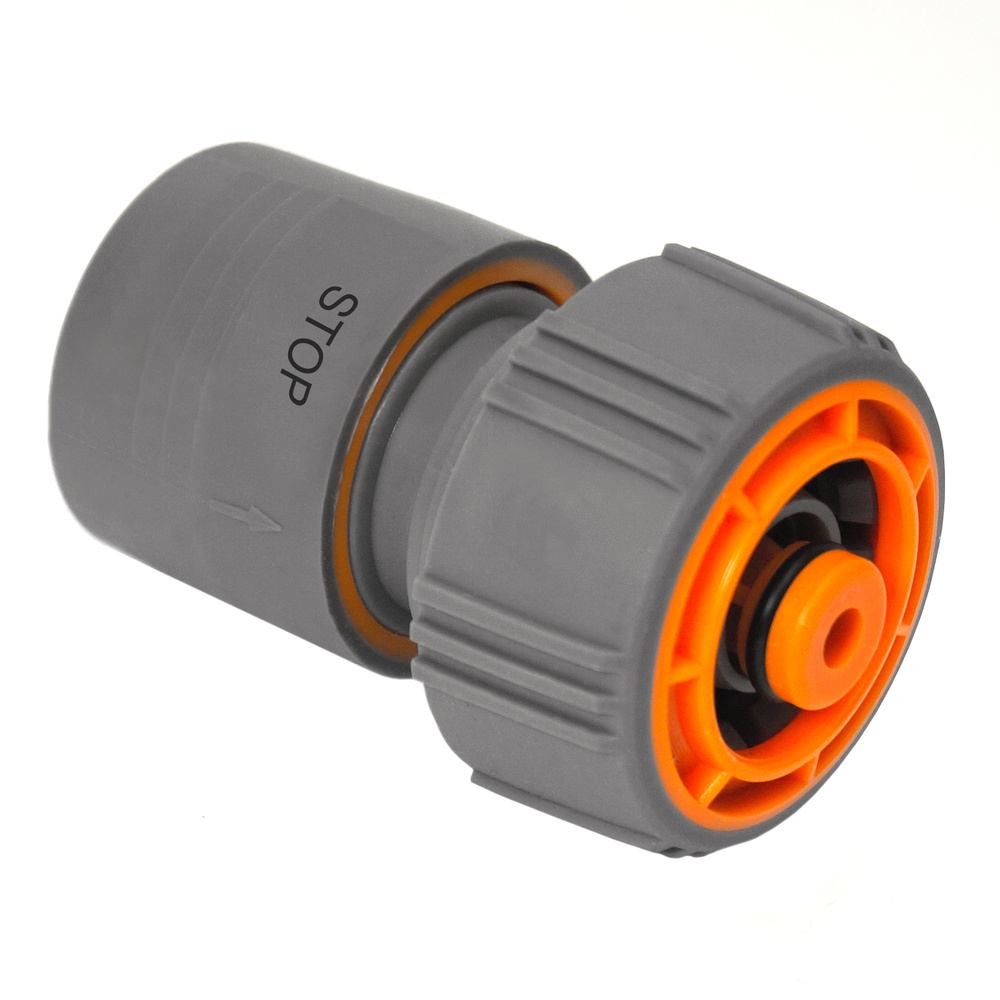 Соединитель для шланга 3/4" обрезиненный быстросъемный с аквастопом Polyagro - купить с ...