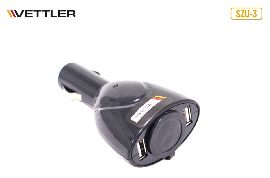 Разветвитель прикуривателя 1 гнездо 2 порта Usb Vettler Szu 3 купить