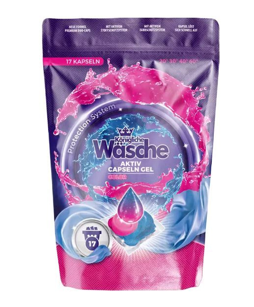 Капсула для стирки цветных тканей Konigliche Wasche COLOR с эффектом ...
