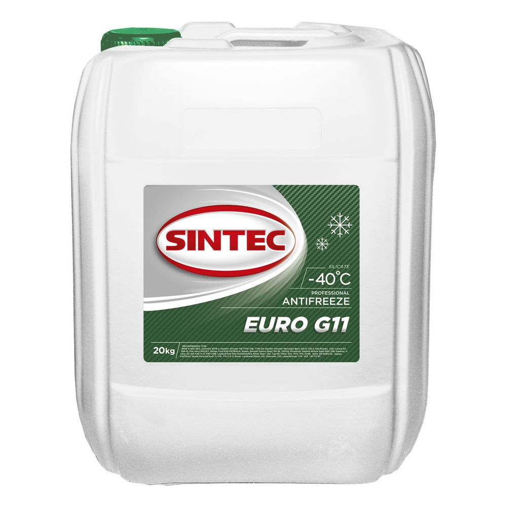 Антифриз SINTEC EURO G11 green -40, Готовый раствор купить по выгодной ...