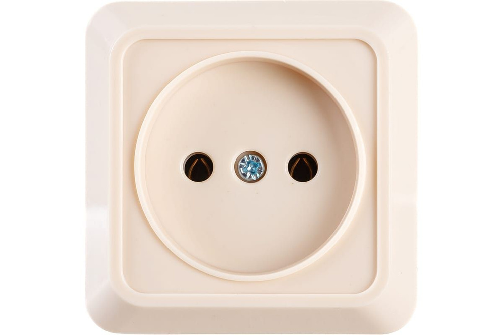 Розетка открытой установки слоновая кость без заземления 2П, IP20 10А ...