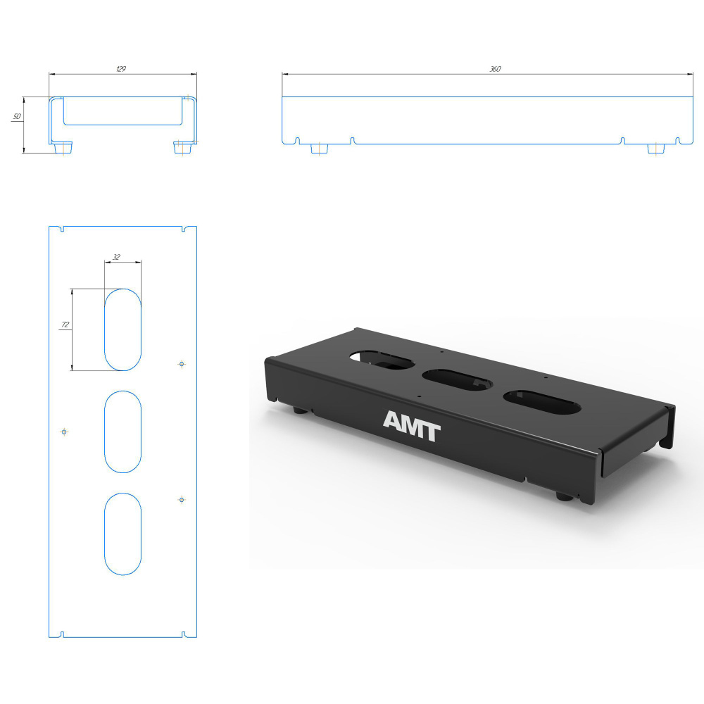 Педалборд универсальный AMT Pedalboard PB-4 - купить с доставкой по ...