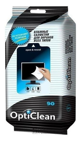 Opti Clean Влажные салфетки для экранов и мониторов всех типов, 90 шт ...