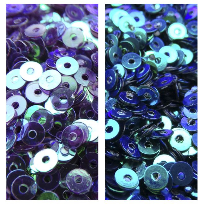 Комплект из двух видов товара: пайетки непрозрачные 4 мм сине-черный 10 ...