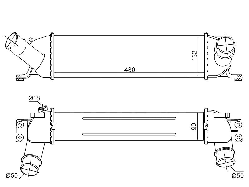 Интеркуллер для Hyundai H1, Starex 2008- / арт. ST281904A481 / бренд ...