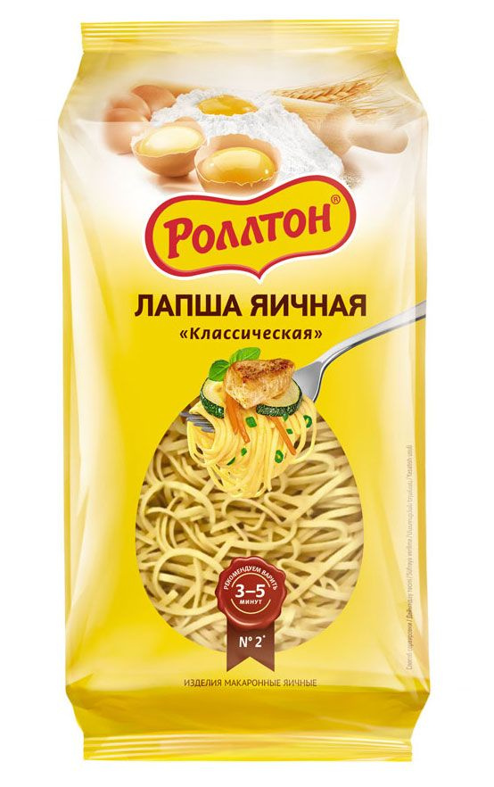 Лапша Роллтон Яичная классическая, 400 г, 4 шт - купить с доставкой по ...