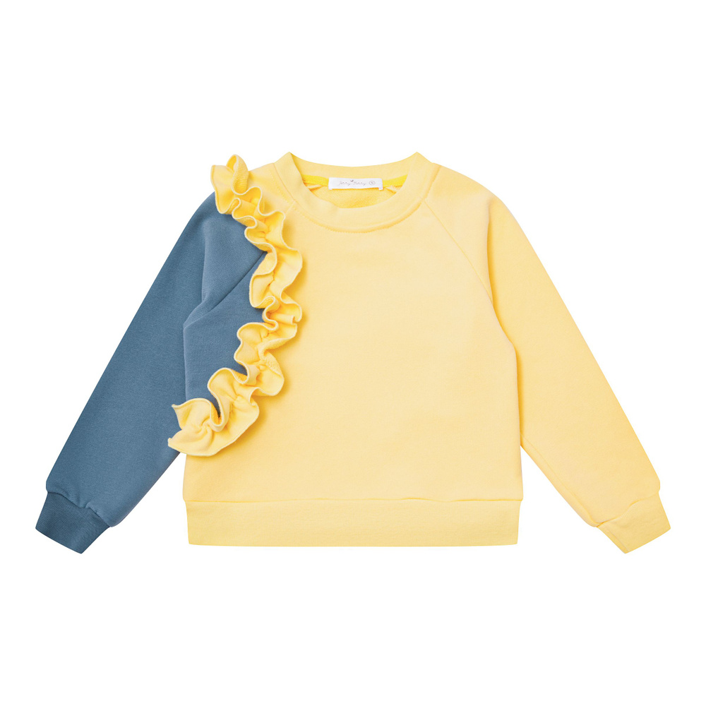 Толстовка Девочки Jerry Berry Рюши желтый, светло-желтый Без застежки ...