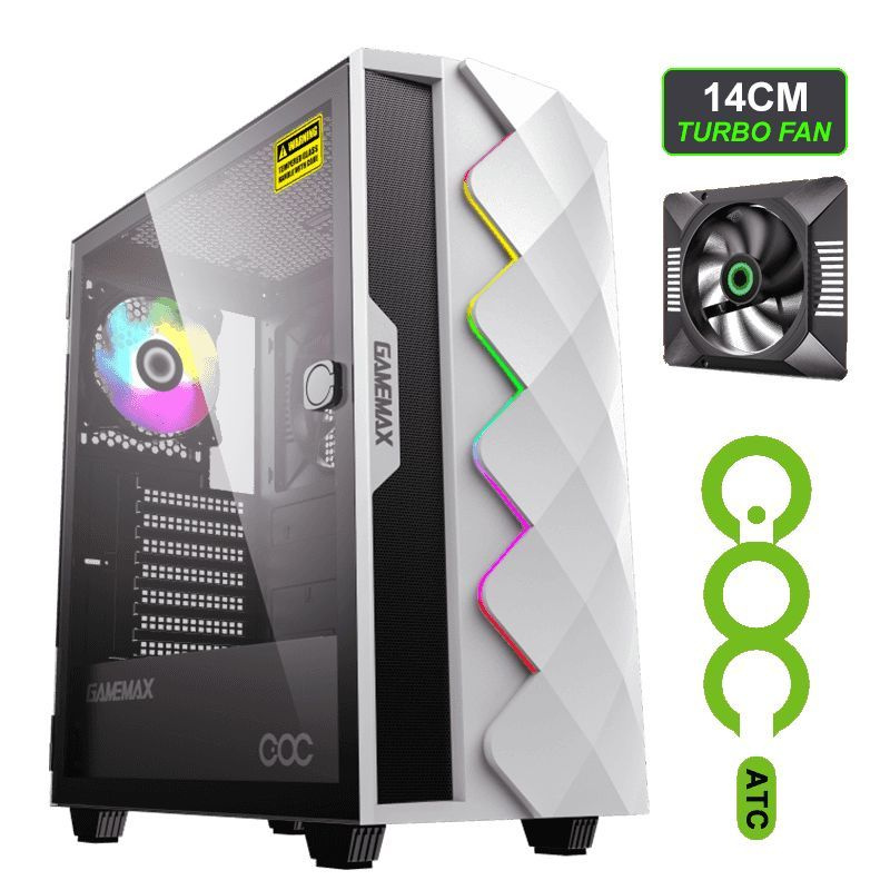 Корпус Gamemax White Diamond Coc без БП Atx Белый Midi Tower E Atx