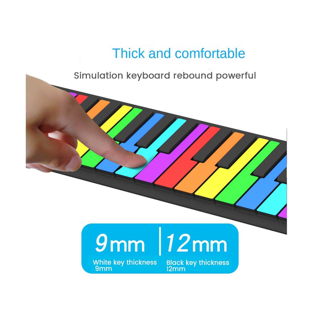 49-клавишная цифровая клавиатура, гибкое свернутое пианино - купить с доставкой по выгодным ...