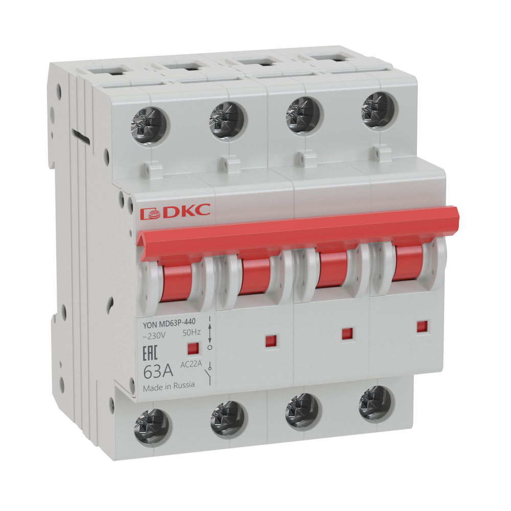 Выключатель нагрузки модульный DKC YON pro MD63P 4P 63А - купить по ...