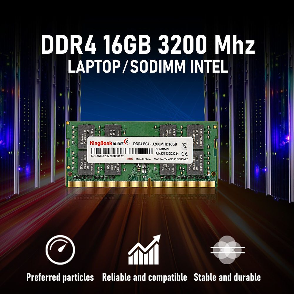 Модуль оперативной памяти Kingbank Ddr4 16gb 3200mhz Notebook16 ГБ