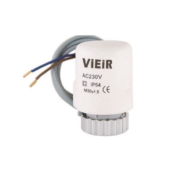 Сервопривод Vieir VR1122 для термостатических клапанов 230V нормально закрытый ...