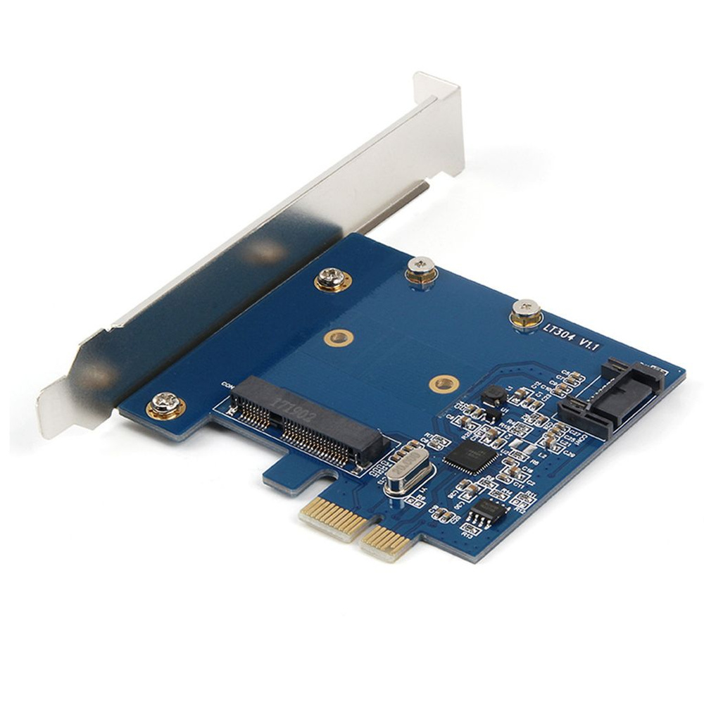 Комбинированная карта расширения PCIe X1 для MSATA SSD и SATA3.0 PCI ...