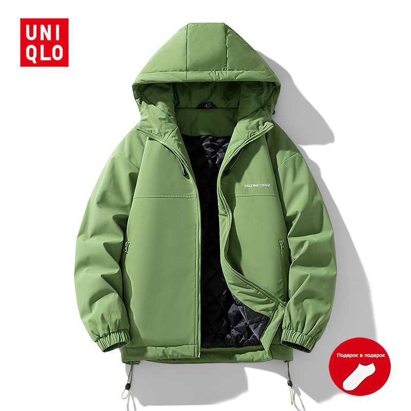 Пальто Uniqlo, Зима, размер 44, цвет светло-зеленый, Полиэстер - купить по выгодной цене в ...