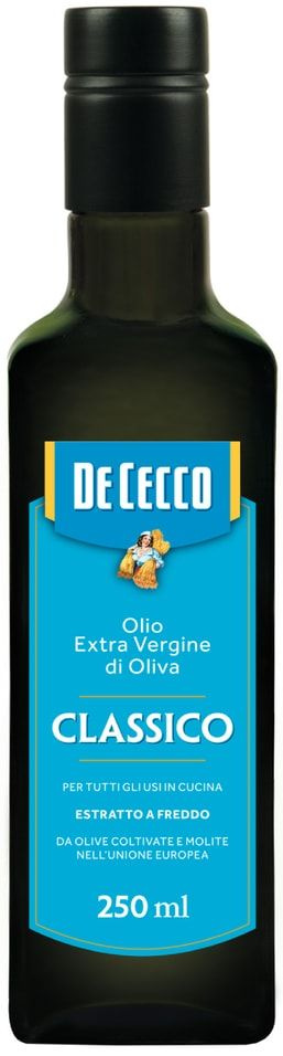 Масло оливковое De Cecco Classico 250мл х1шт - купить с доставкой по ...