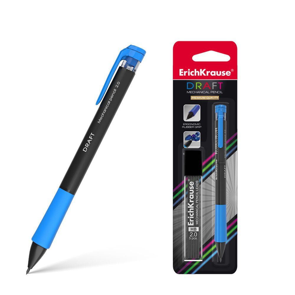 ErichKrause Карандаш, твердость: HB (Твердо-мягкий), толщина: 2 мм - купить с доставкой по ...