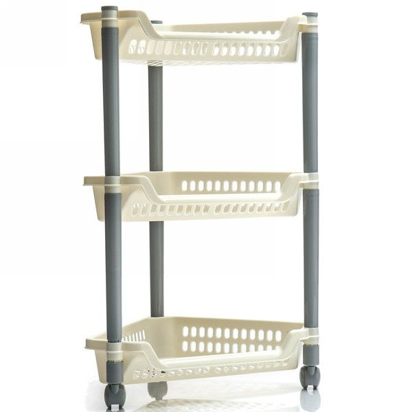 Этажерка угловая 3-х секциионная 38*30*58см, (на колесах) - купить в ...