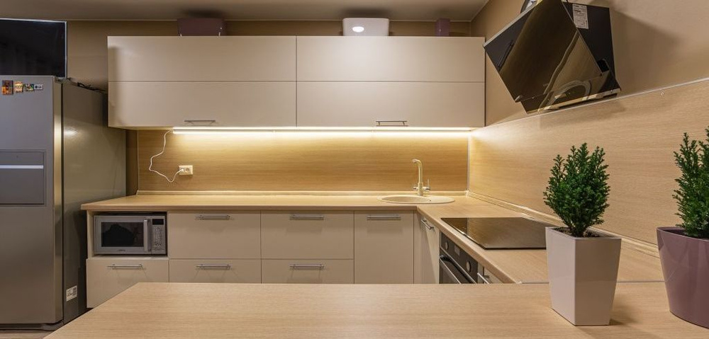 Кухня ДЮССЕЛЬ 3м антр + хол (Blum, Hettich, Egger) Soft Touch Stone ...