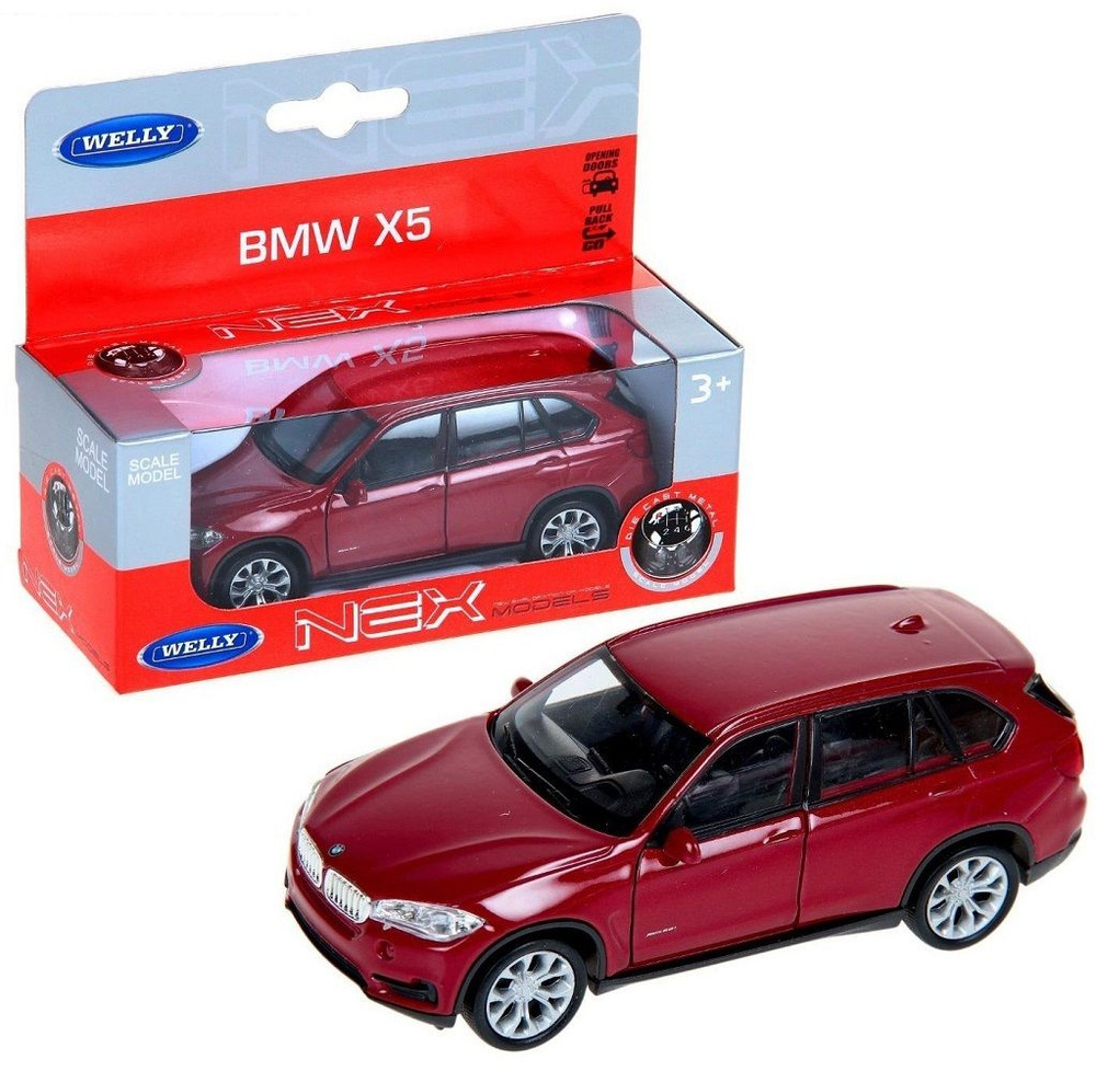 Модель машины Welly 1:38 BMW X5 43691 красный - купить с доставкой по ...