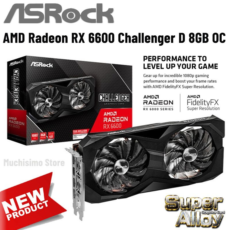 Видеокарта ASRock Radeon RX 6600, 8 МБ GDDR6 - купить по низким ценам в ...