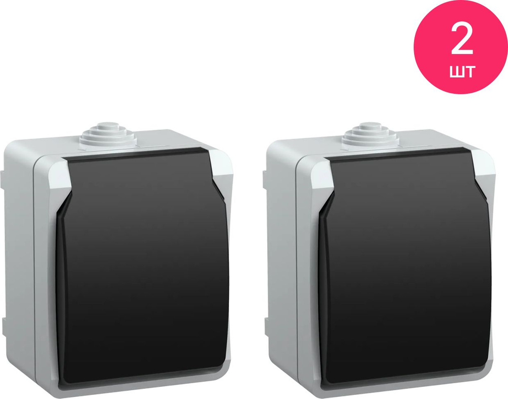 Розетка силовая штепсельная IEK / ИЭК Форс IP54, 1-местная с ...