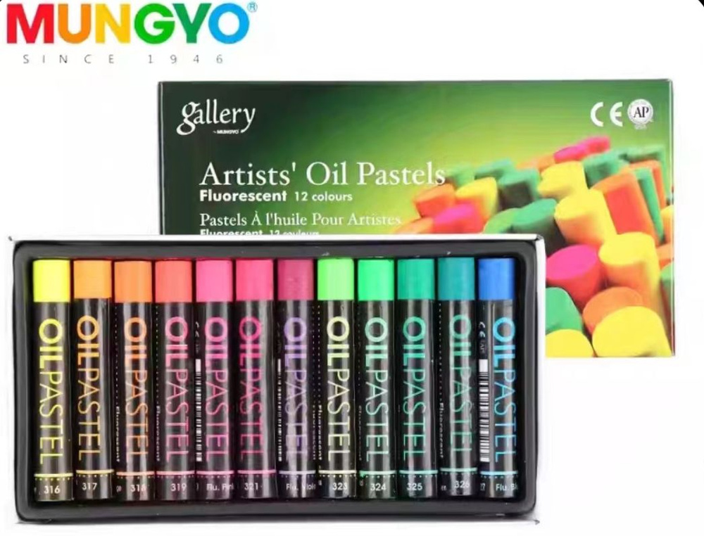 Пастель масляная Mungyo Oil Gallery декоративная. Набор 12 цвета ...