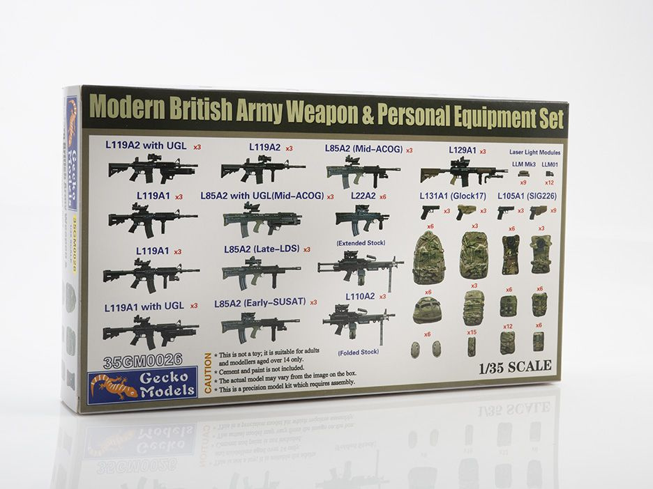 Сборная модель оружия Modern British Army Weapon & Equipment Set ...