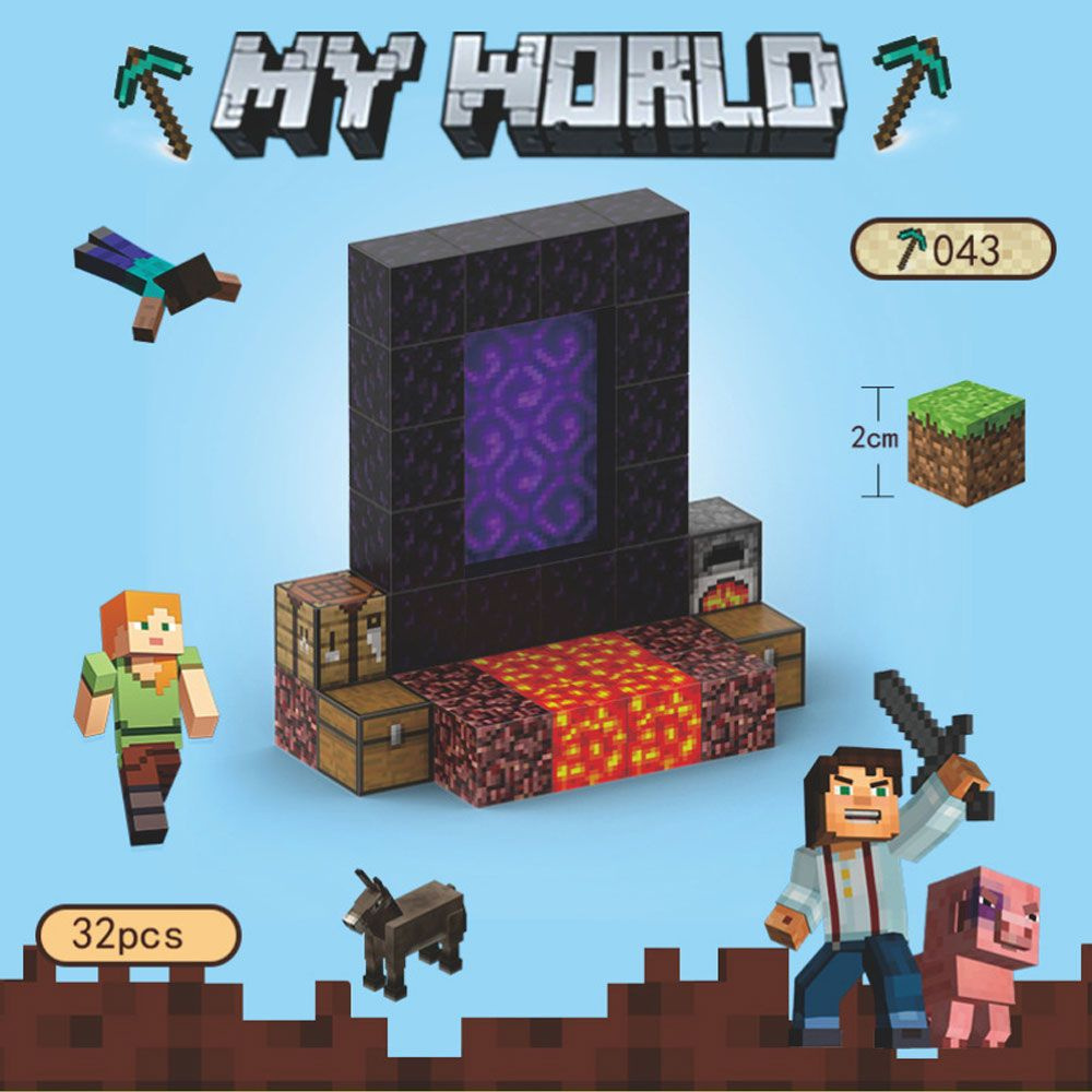Магнитный Конструктор Майнкрафт набор детали фигурок Игрушка Minecraft ...