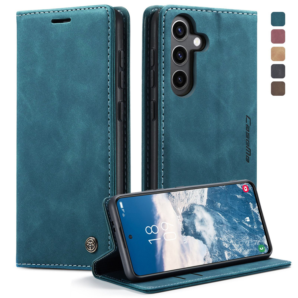 Caseme Кожаный чехол для Samsung Galaxy S24 (Самсунг Галакси С24) с ...