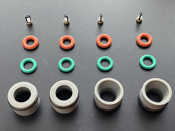 Комплект изоляторов и колечек топливной форсунки на 4 штуки 12571864 ...