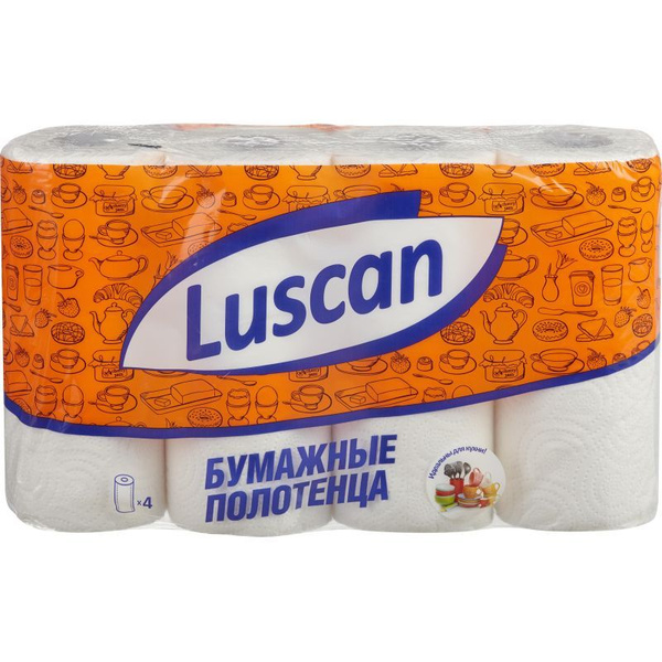Luscan Полотенца бумажные 2 слоя, с тиснением, 4 рулона / купить на ...
