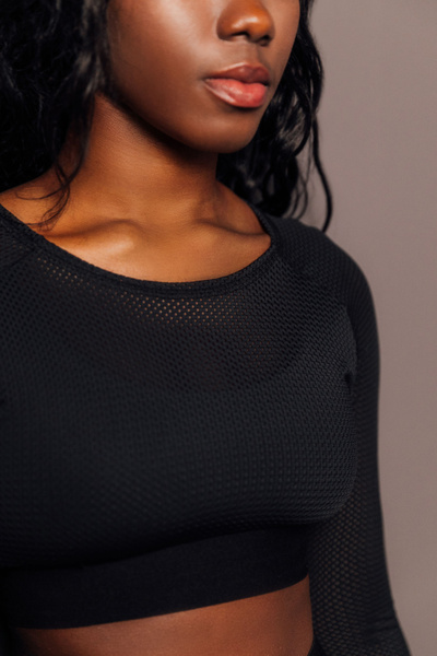 Топ Женский FORSTRONG черный, размер 46, 48 Трикотаж Спортивный Фитнес, Танцы Россия Без ...