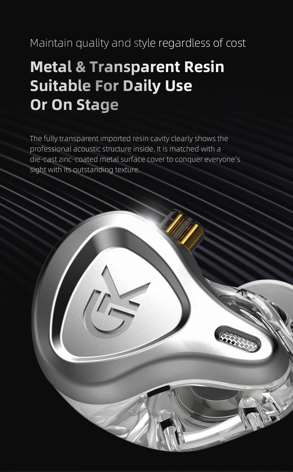 Внутриканальные Внутриканальные GK KZ G5 HiFi Проводное 36 Наушники KZ GK G5 HiFi купить c ...