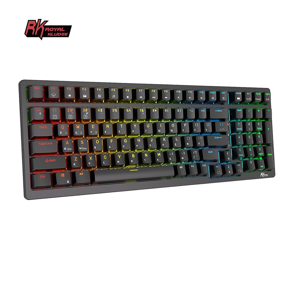 RK Royal Kludge Игровая клавиатура беспроводная RK98, (RK Brown ...