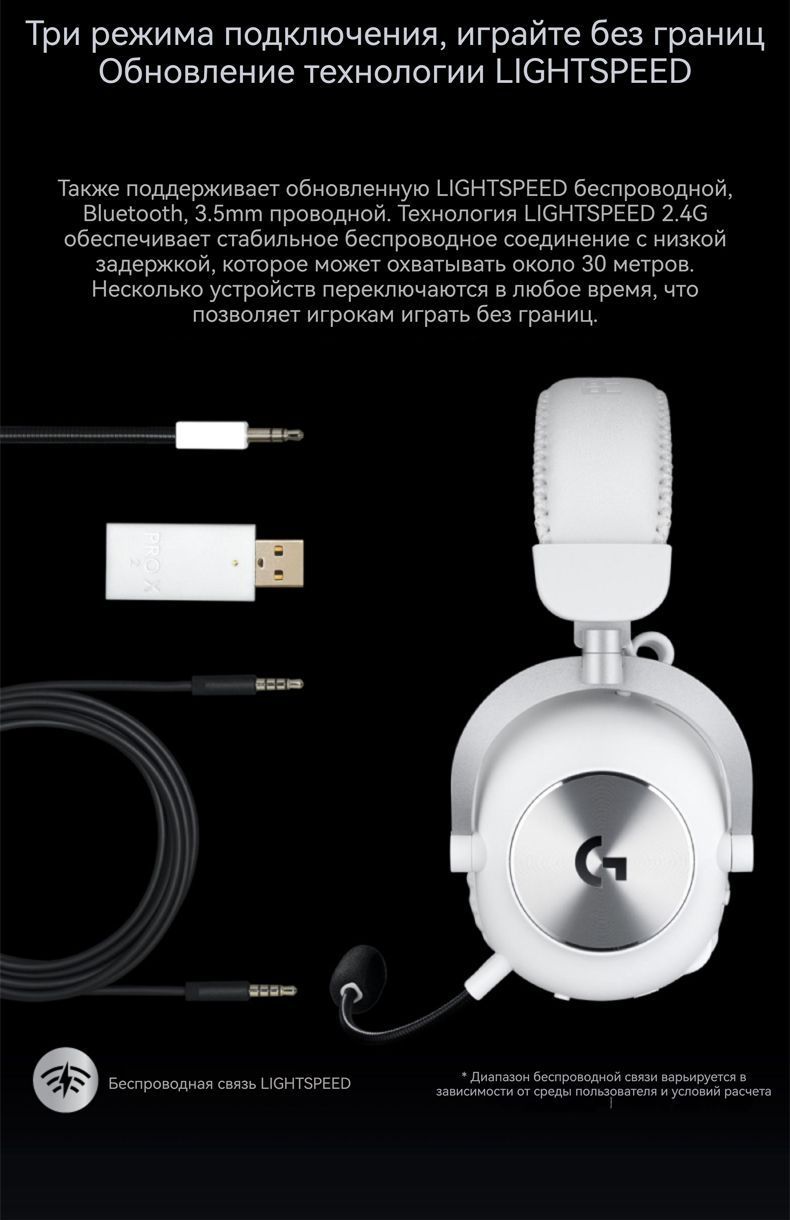 Игровые наушники Logitech G Logitech Pro X 2, белый - купить по ...