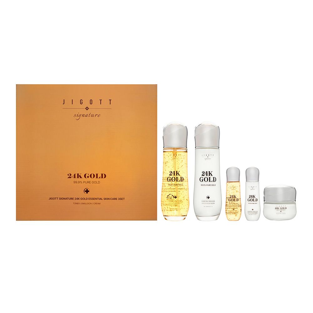 Jigott Signature 24K Gold Essential Skin Care 3Set - Набор для лица с ...