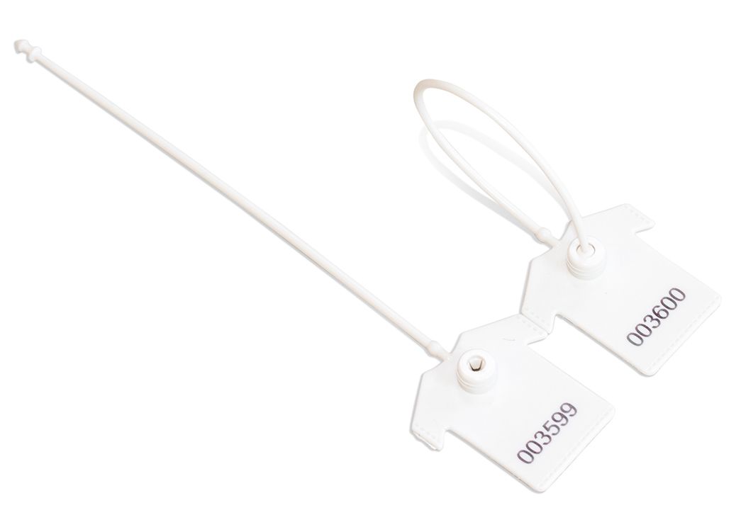 Пломбы для одежды и обуви, бирки пластиковые с надписью: "Нет возврата ...