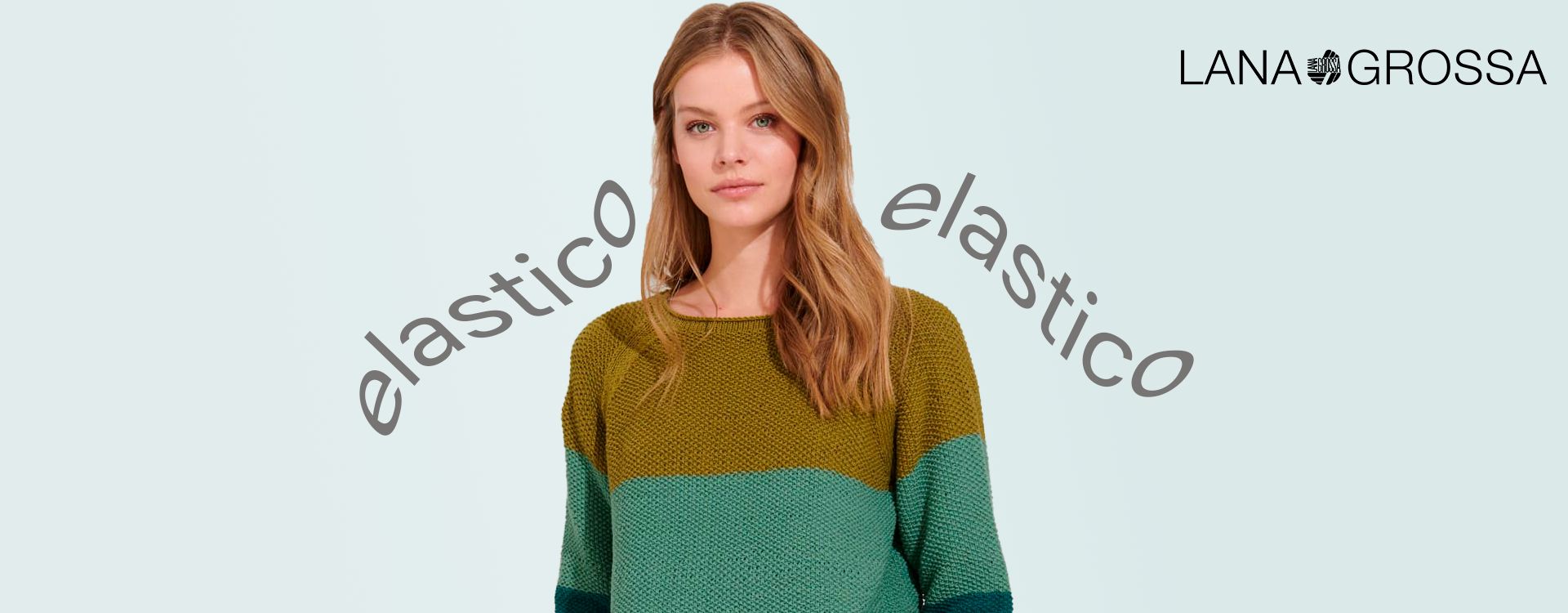 Пряжа Lana Grossa Elastico 1 шт - 103 (Серо - бежевый) - 50 гр х 160 м ...