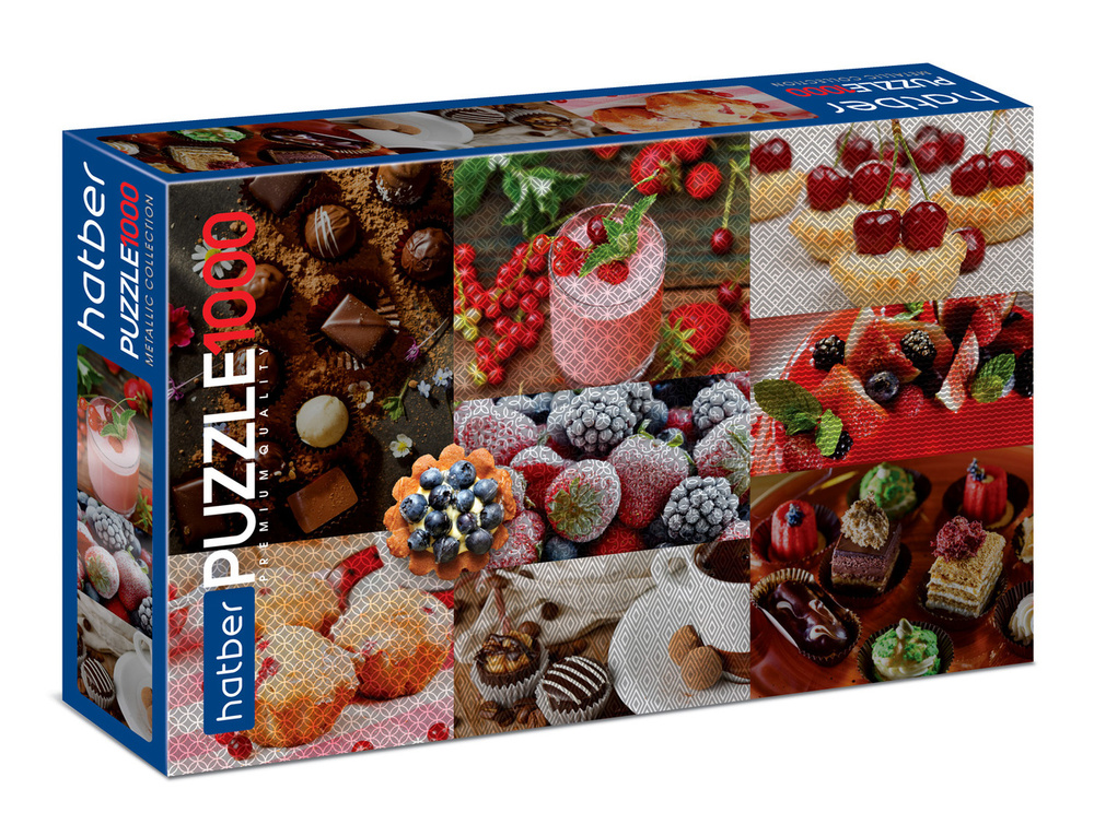 Пазл Hatber premium "Сладость в радость" 1000 элементов, фольгированная коробка и картинка ...