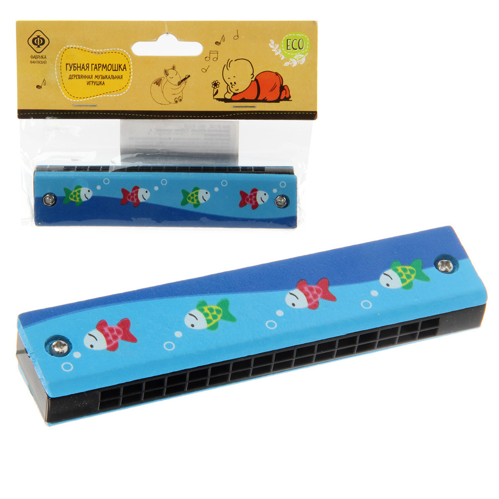 Деревянный музыкальный инструмент игрушка "Губная гармошка", Фабрика ...